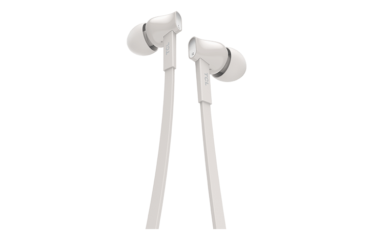 TCL Ash White In-ear Headphones with Mic - MTRO100WT | TCL USA