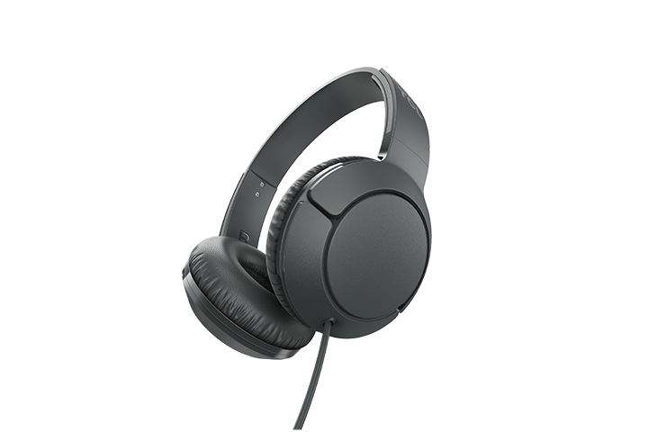 TCL Shadow Black On-ear Headphones with Mic - MTRO200BK | TCL USA